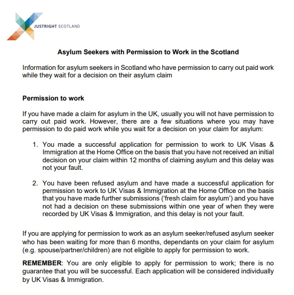 Scottish Refugee & Migrant Centre - JustRight Scotland